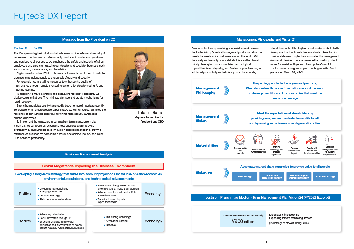 “Fujitec DX Report” is published - Fujitec Global Website